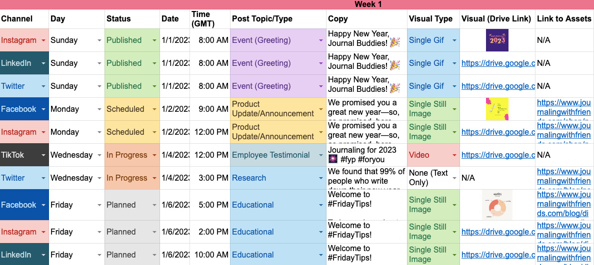 32 of the Best Free Content Calendar Templates - Social Media ...
