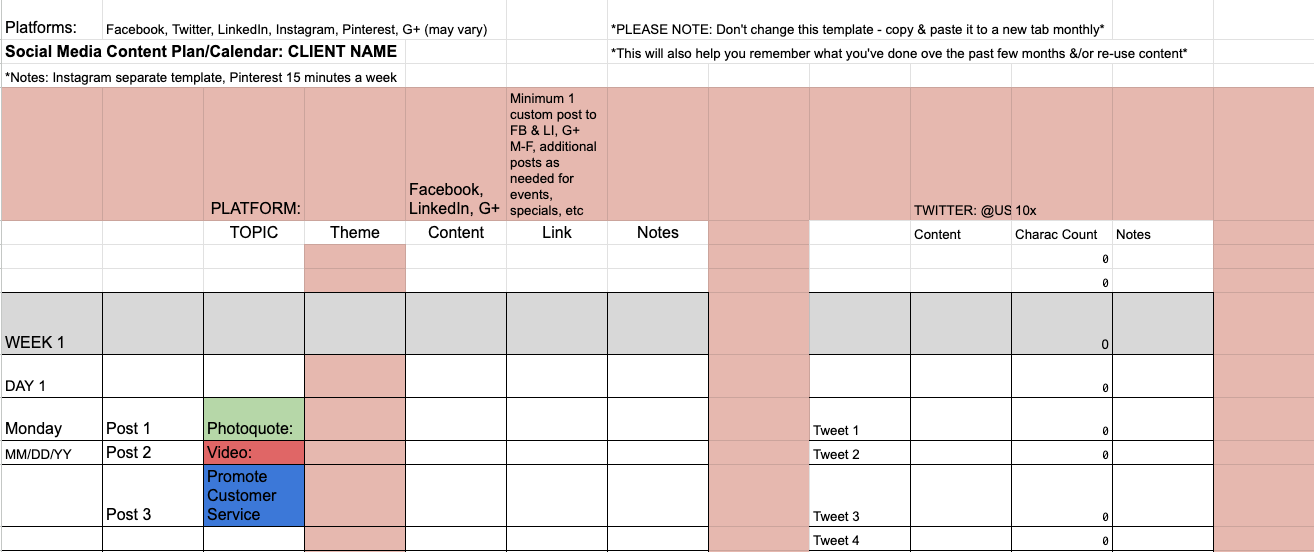 32 of the Best Free Content Calendar Templates - Social Media ...